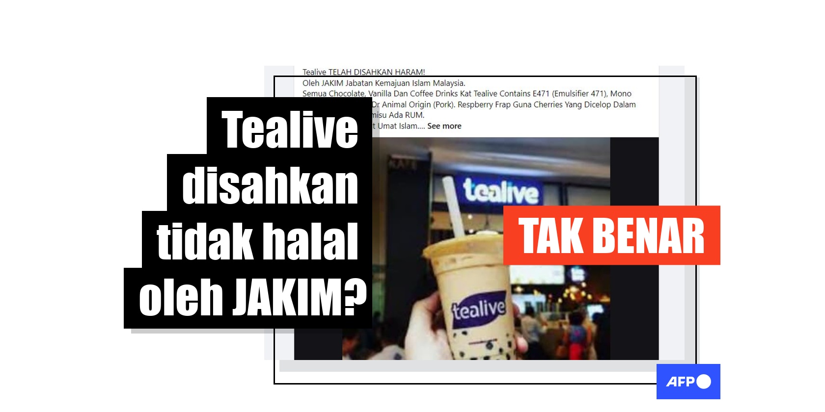 Siaran palsu mendakwa 'Tealive telah disahkan haram oleh JAKIM' | Semakan Fakta